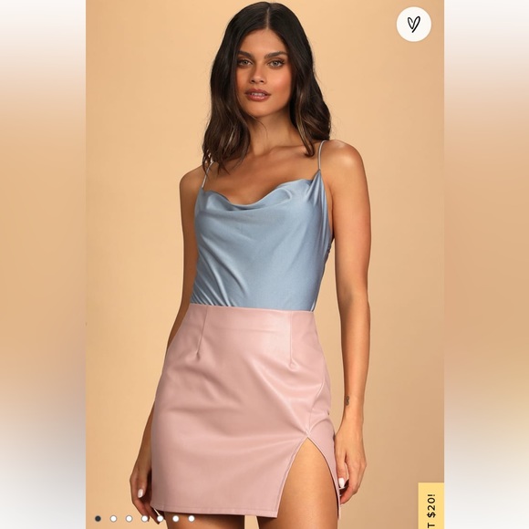 Lulus | Skirts | Lulus Vegan Leather Pink Skirt | Poshmark